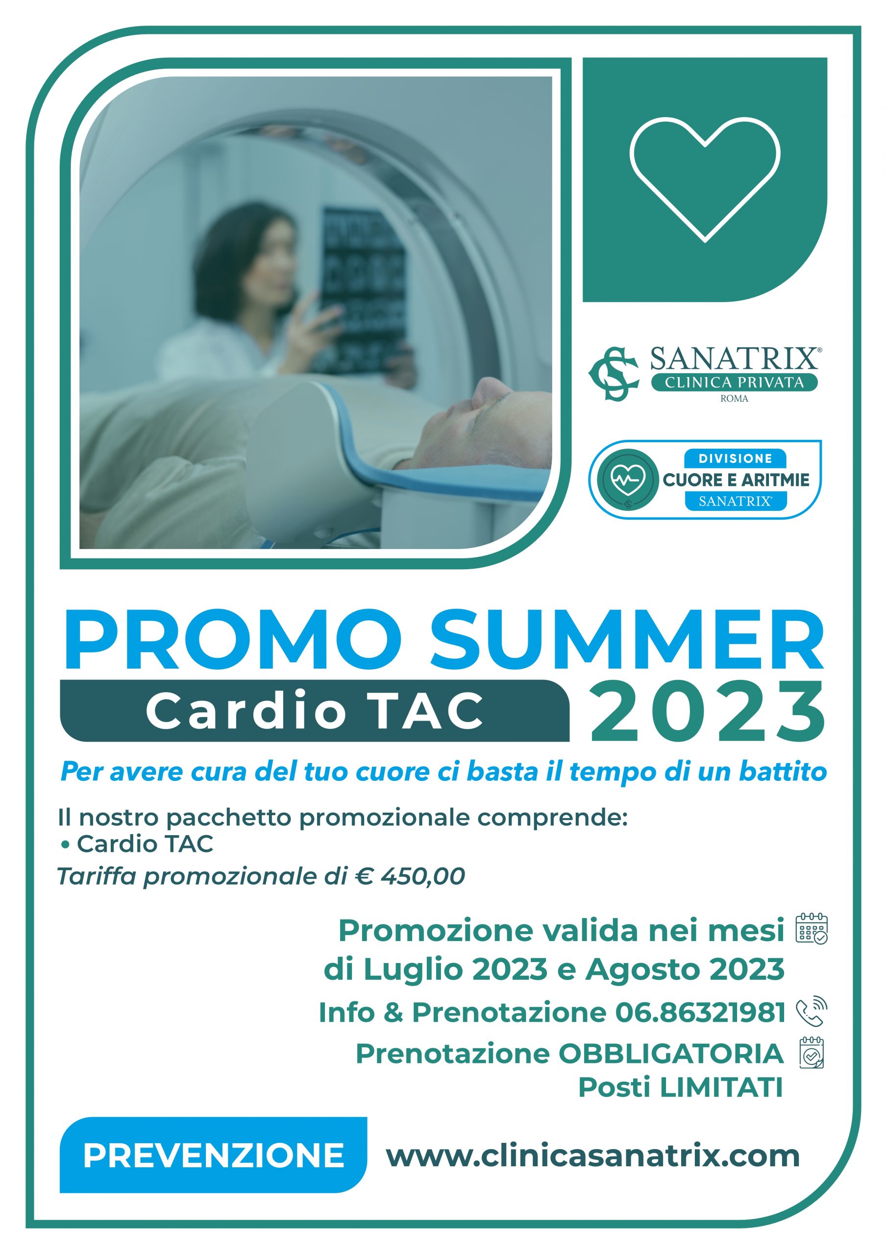 Luglio e Agosto 2023: Promo Summer CARDIO TAC