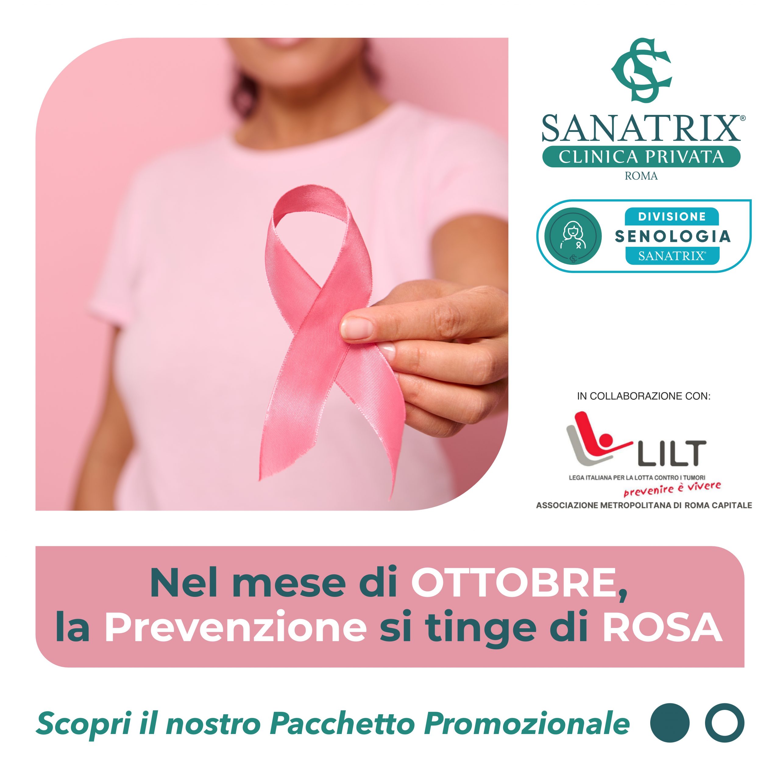 Ottobre Rosa 2023: Pacchetto Prevenzione Tumore al Seno
